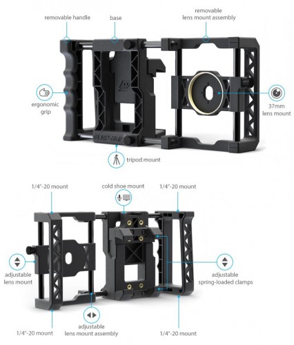 Beastgrip Pro is a Professional Smartphone Camera Rig