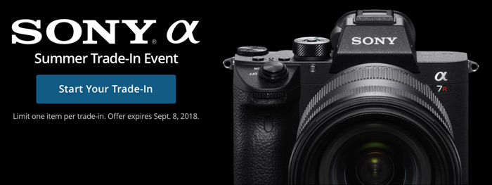 Sony Alpha 2018 Summer Trade-In Event